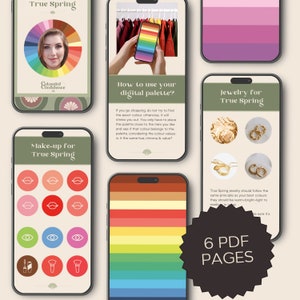 True Spring (16 Seasonal System) Digital Colour Palette, Digital Swatch ...
