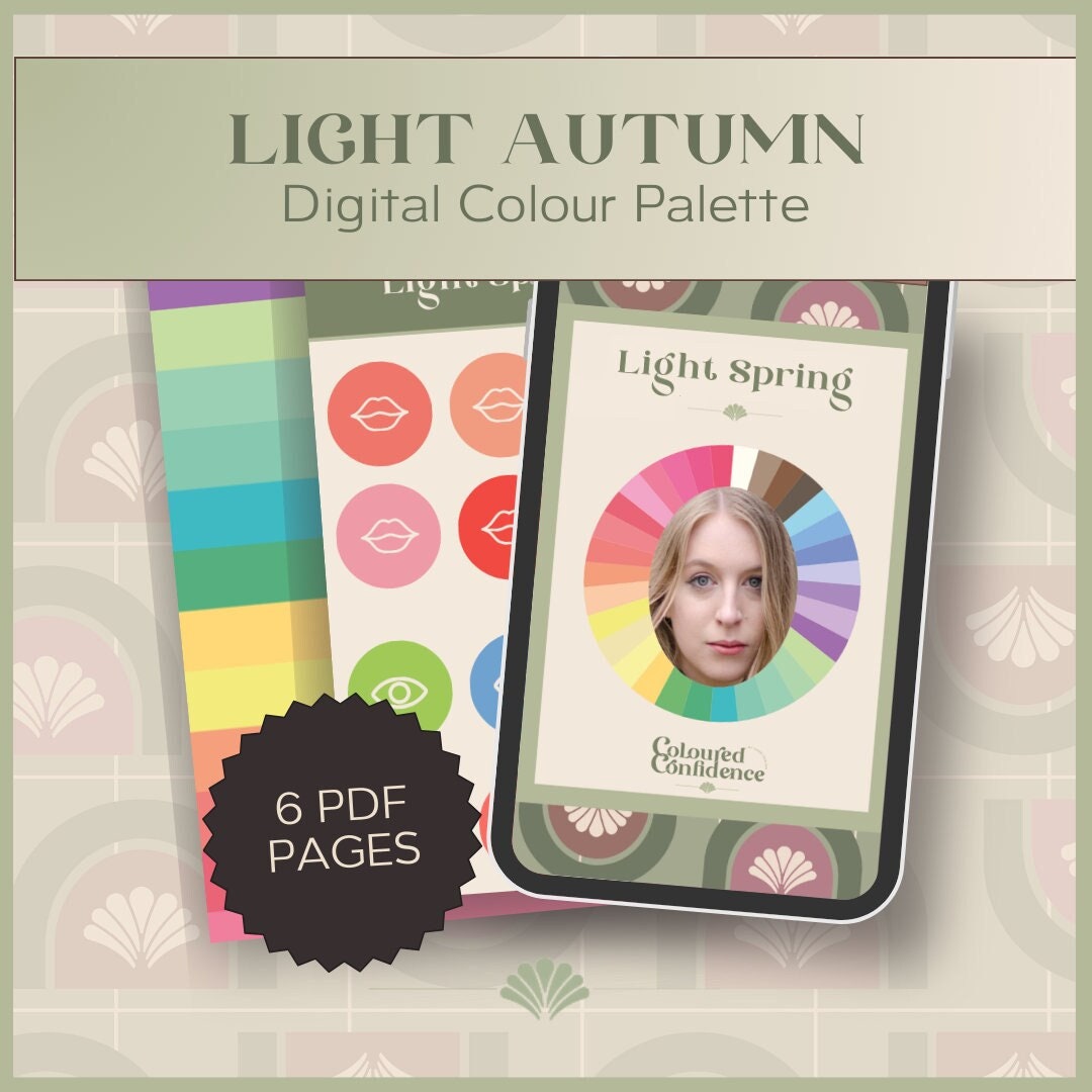 Light Spring Color Palette: Digital Swatch Fan (PDF Download) - Etsy