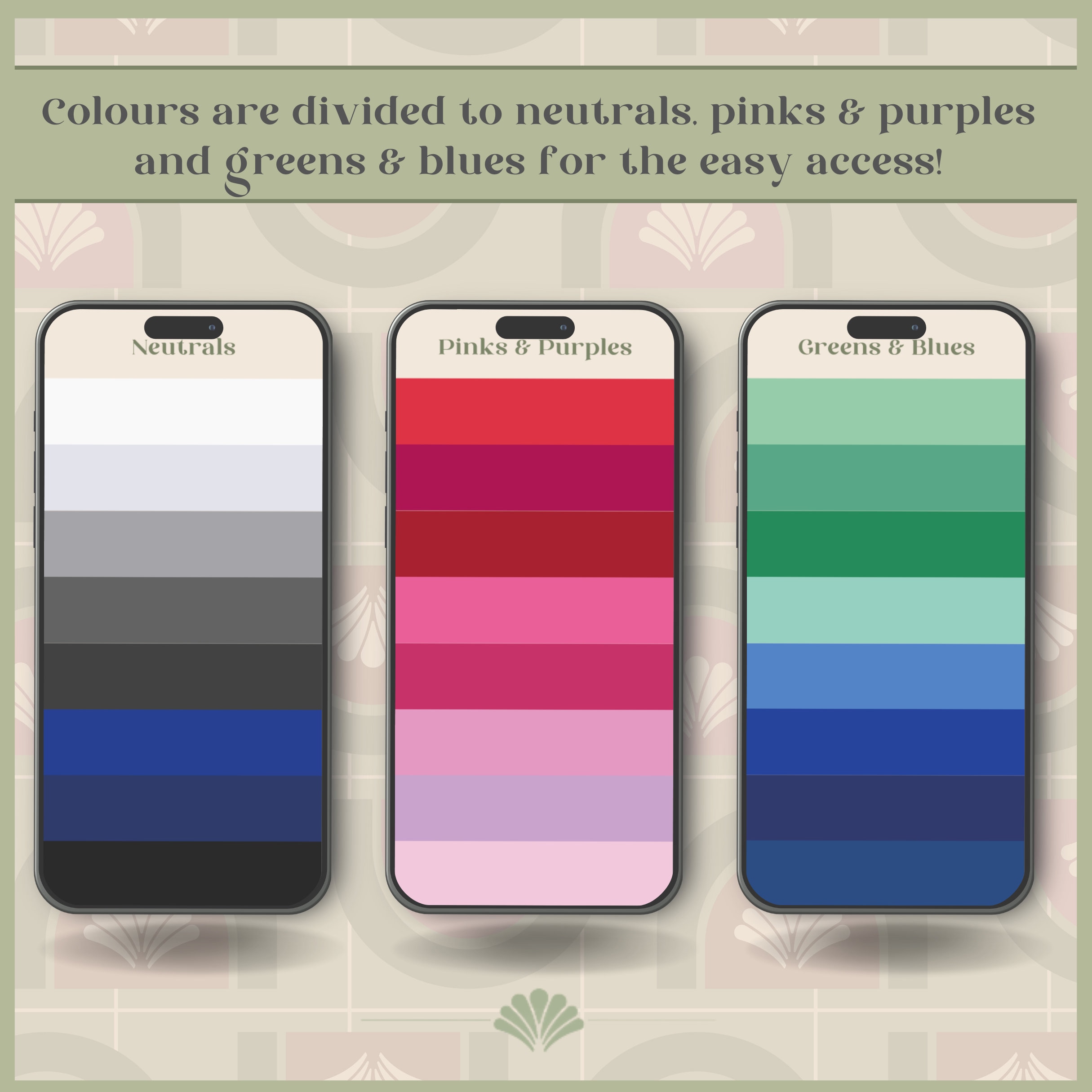 Cool Summer (16 Seasonal System) Digital Colour Palette, Digital Swatch ...