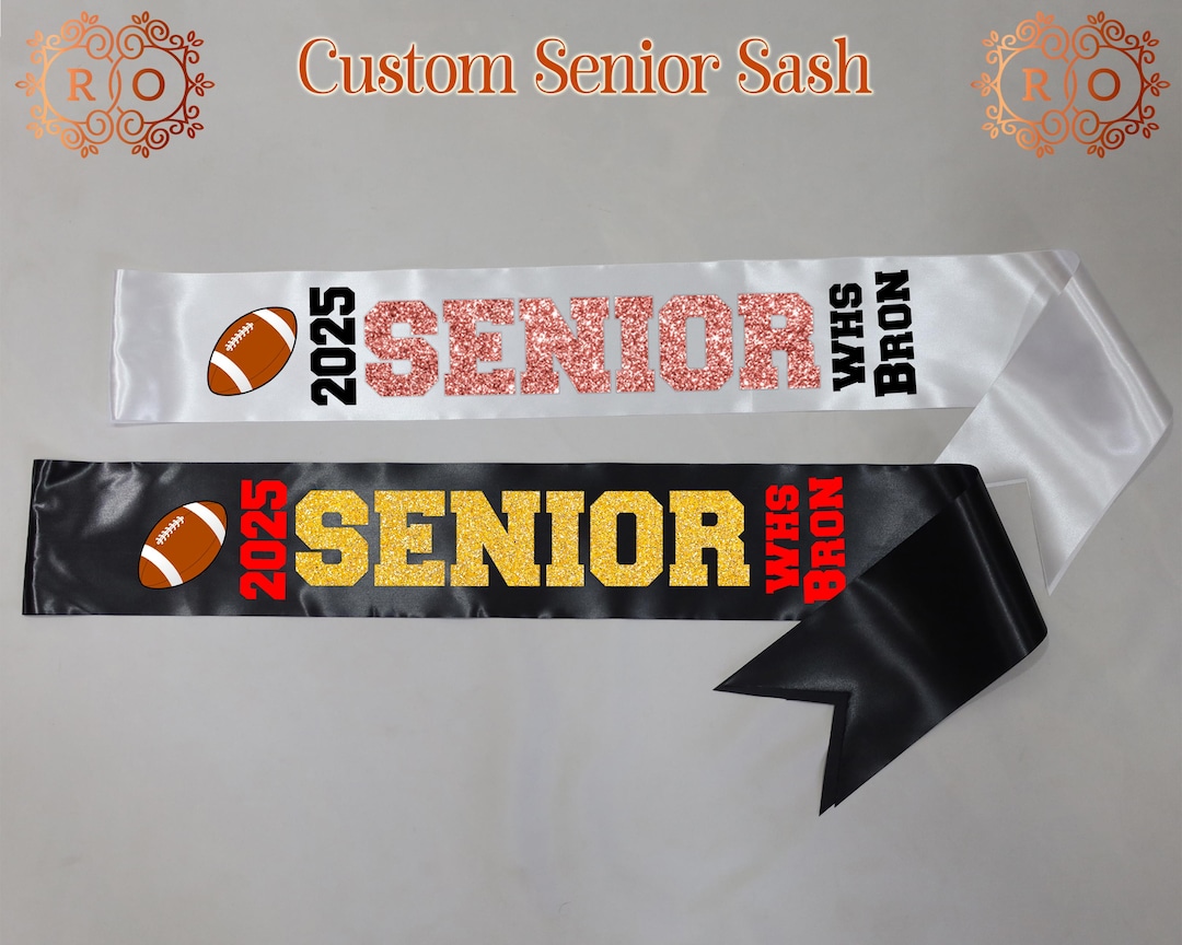 Personalized Senior Night 2025 Sashes | Graduation Sash | Sports Sash ...