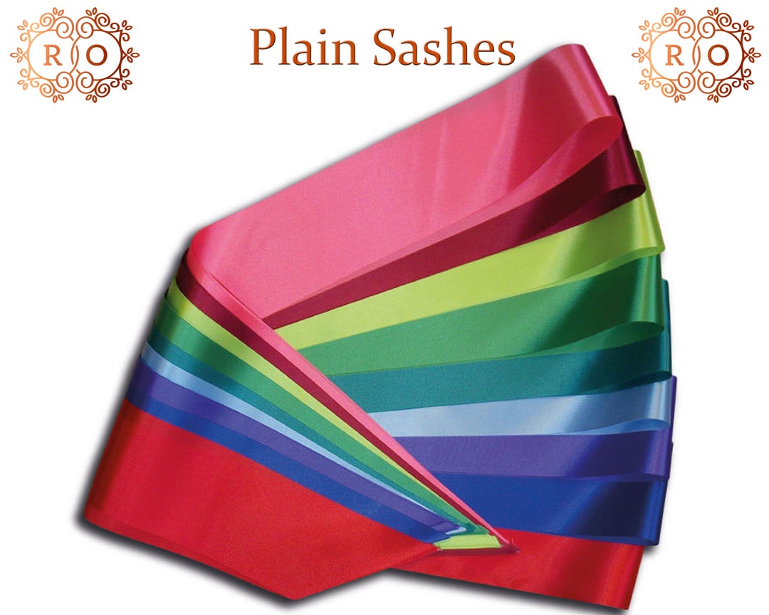 Blank Sash Plain Sash Ribbon Sashes Decorate Sash Satin Sash - Etsy