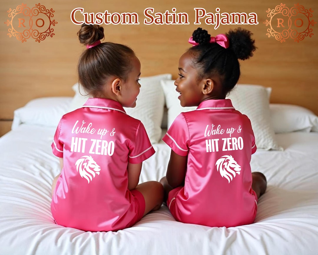 Personalized Kids Wake up & Hit Zero Pajama Set Custom Pyjamas Set ...