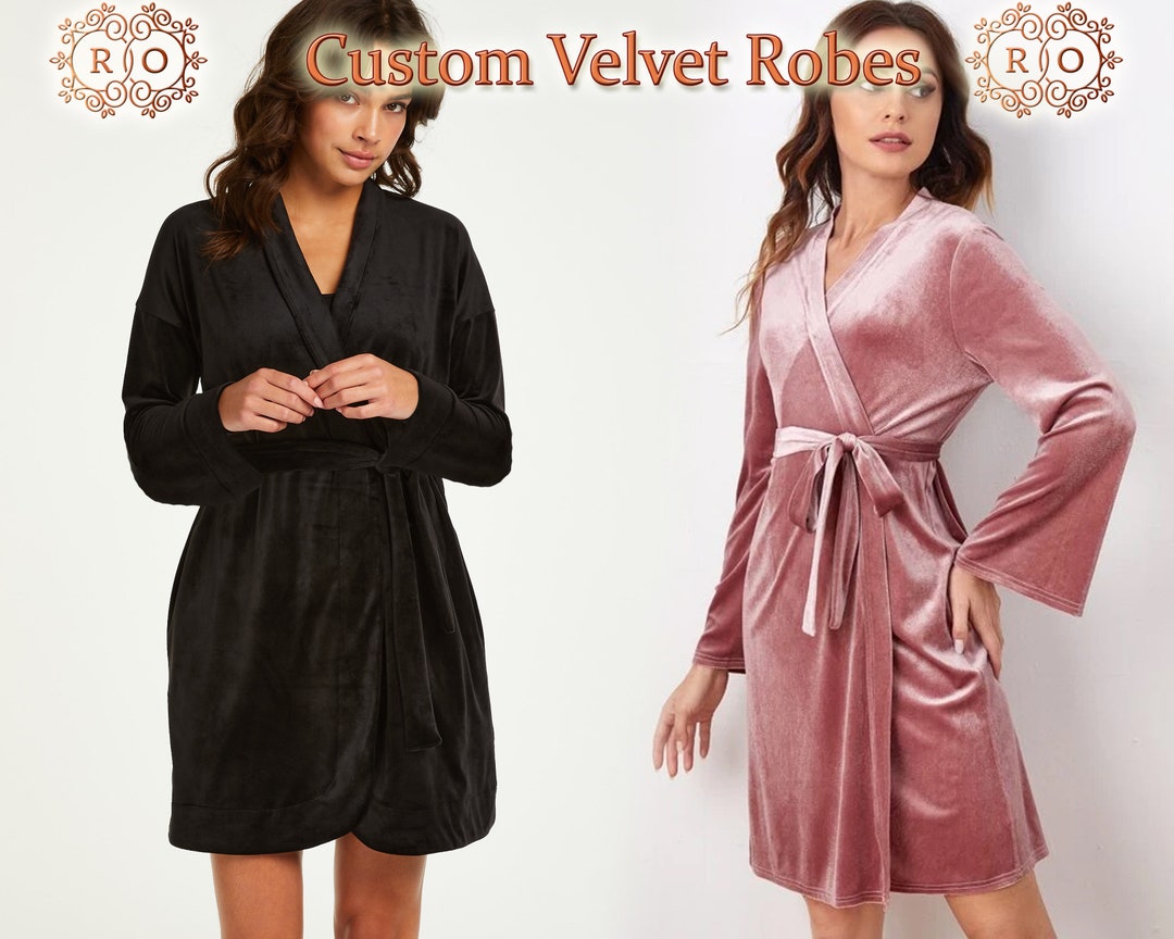 Bridal Velvet Robe Christmas Velvet Robes Christmas Plus Size - Etsy