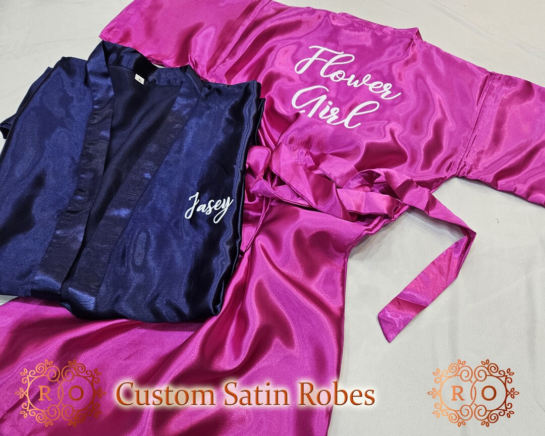 Customized Robes Personalised Robe, Custom Bridal Robe, Satin Wedding ...