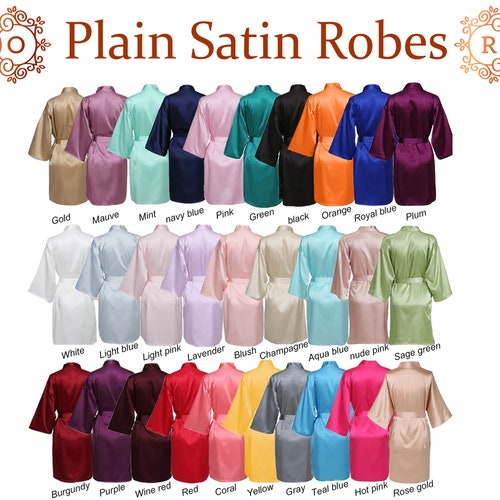 Blank Satin Robes - Etsy