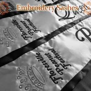 Customized Embroidery Lace Sash Custom Lace Sash Lace Sash Customize ...