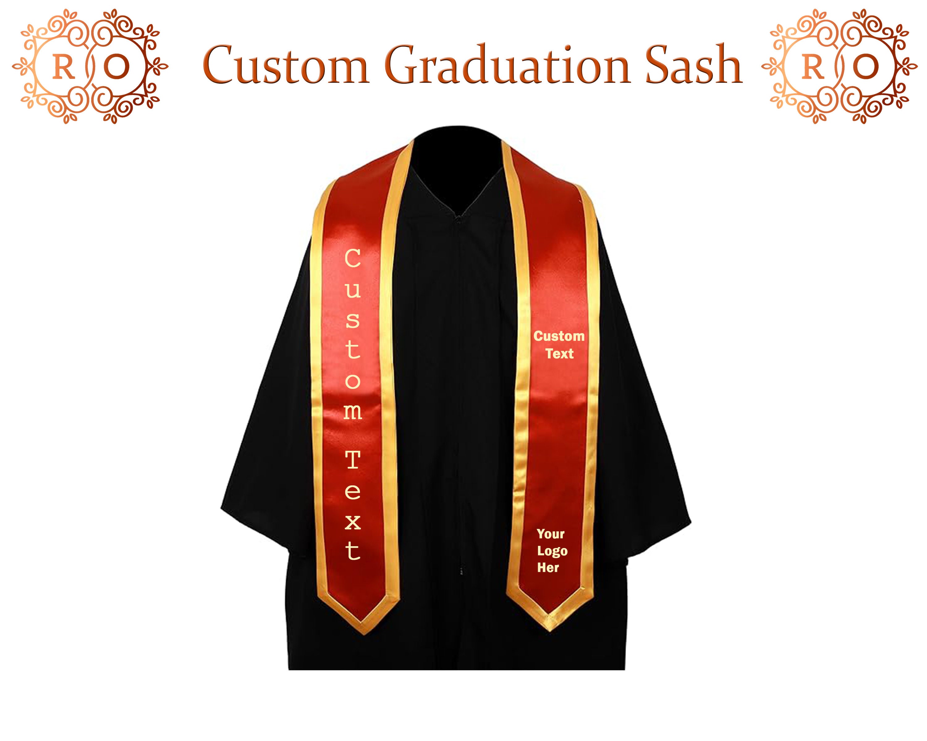Graduate University Stole Graduation Stole Sash Personalized College ...