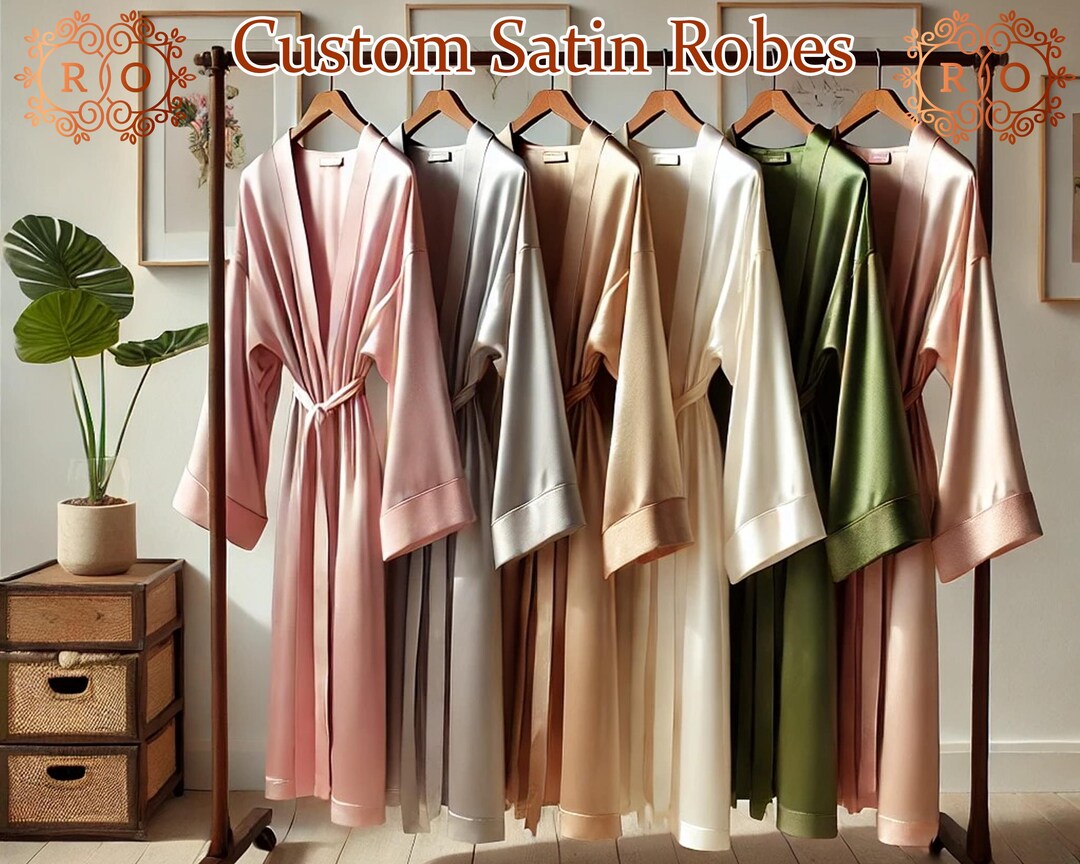 Bridesmaid Robes Personalized Robes Customized Robes Custom Bridal Robe ...