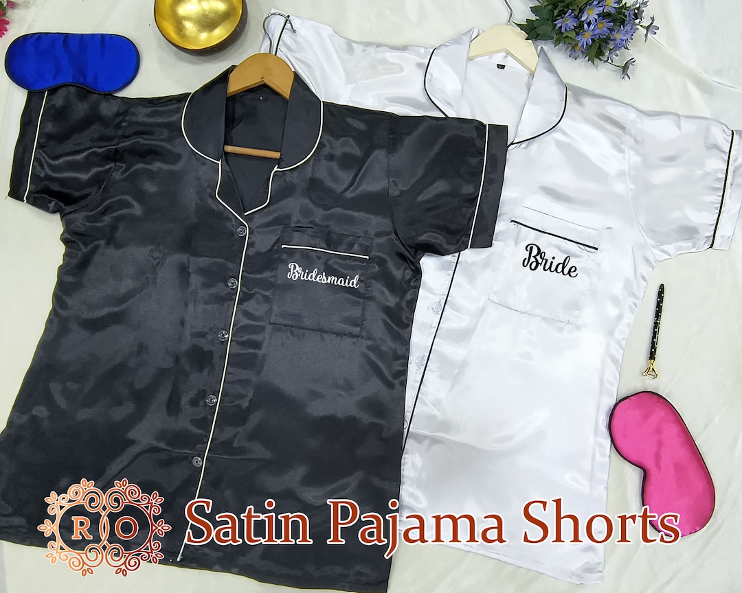 Plus Size Bride Pajamas | 5XL Bride Pajamas Set | Plus Size Bridesmaid ...