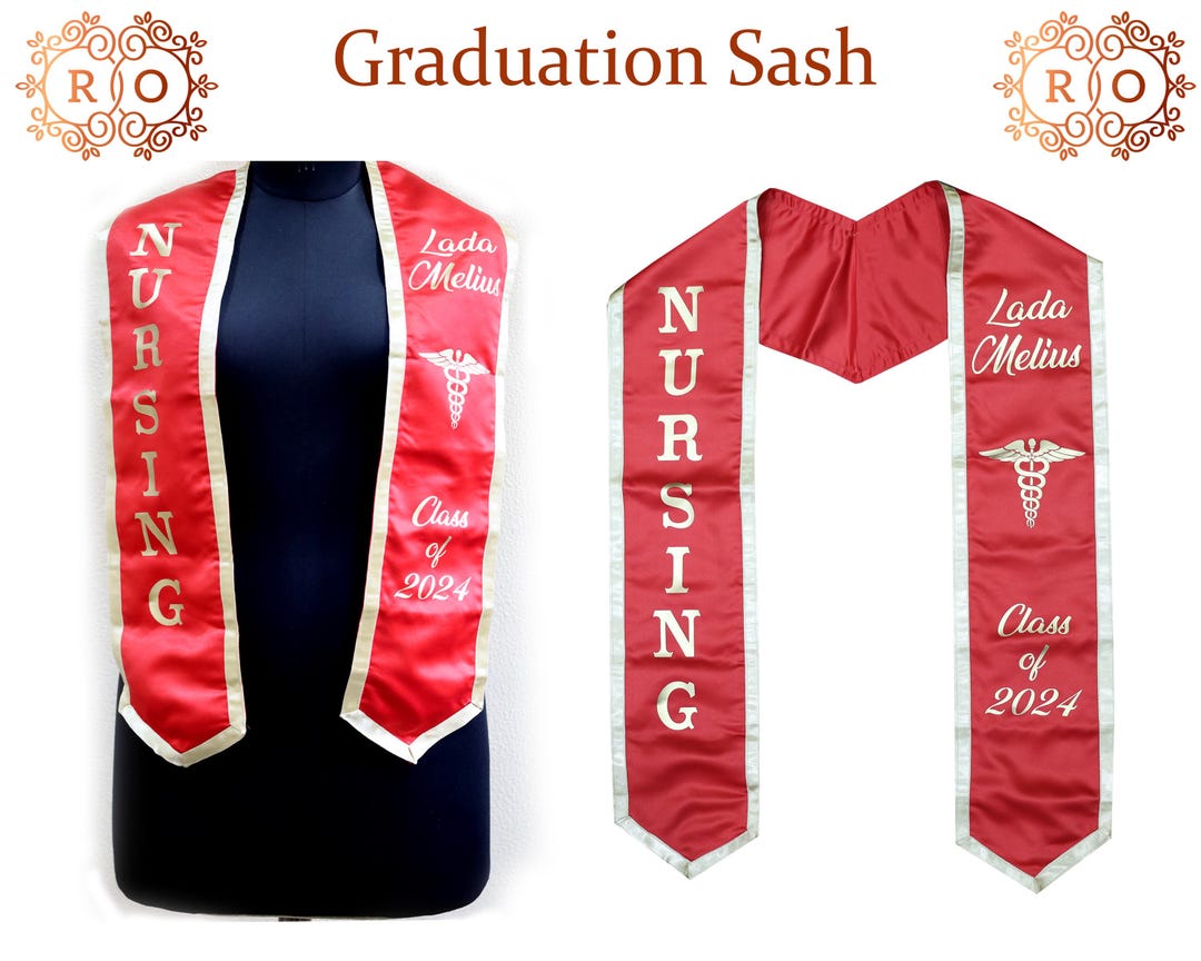 Graduation Sash Custom Graduation Sash Personalized Sash Your Text Sash Custom Sash Personalized ...
