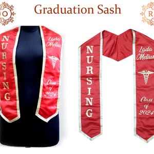 Graduation Sash Custom Graduation Sash Personalized Sash Your Text Sash Custom Sash Personalized ...