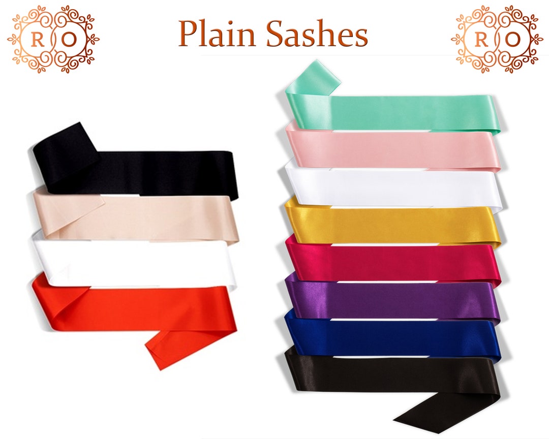 Blank Sash Plain Sash Ribbon Sashes Decorate Sash Satin Sash Pack of 10 ...