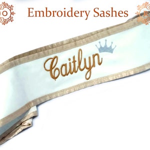 Customized Embroidery Lace Sash Custom Lace Sash Lace Sash Customize ...