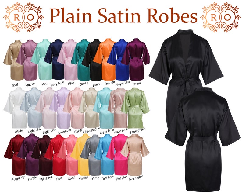 Blank Satin Robes - Etsy