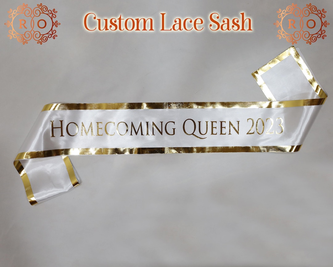 Customized Sash Homecoming Queen Sash Pageant Lace Sash Birthday Party ...