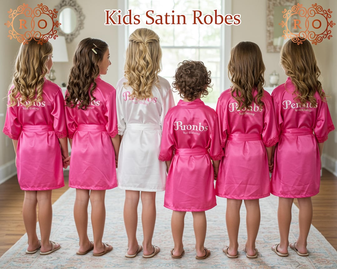 Personalized Kids Robes Customized Robes Custom Flower Girl Robe ...