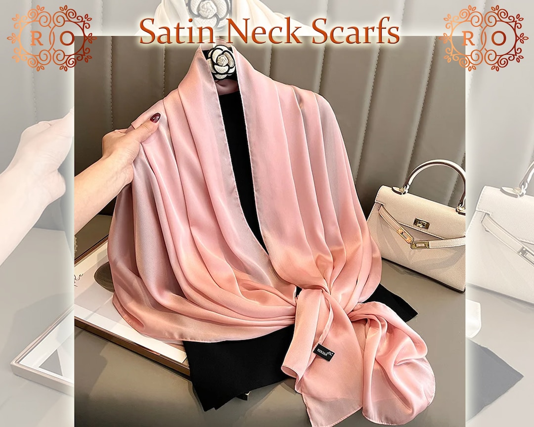 Satin Neckerchief Women Satin Neck Scarf Satin Bandana Bridal Scarf ...