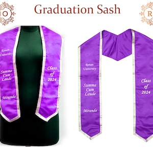 Graduation Sash Custom Graduation Sash Personalized Sash Your Text Sash ...