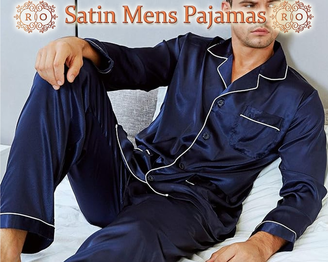 Customized Groomsmen Pajamas Set Men's Satin Pajamas Set Groom Gifts ...