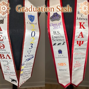 Graduate University Stole Graduation Stole Sash Personalized College ...