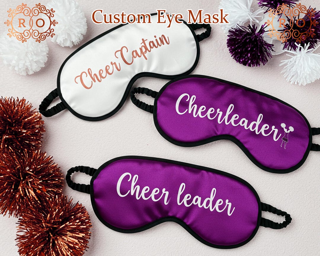 Personalized Cheerleader Sleep Mask Cheer Captain & Cheer Team Sleep ...