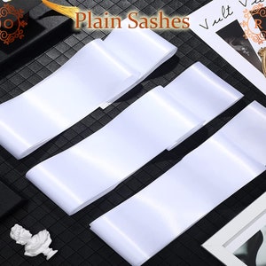 Blank Sash Plain Sash Ribbon Sashes Decorate Sash Satin Sash Pack of 10 ...