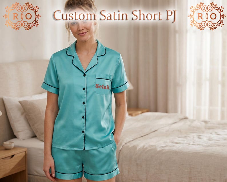 Kids Personalised Pyjamas With Piping | Monogram Pjs | Personalised ...