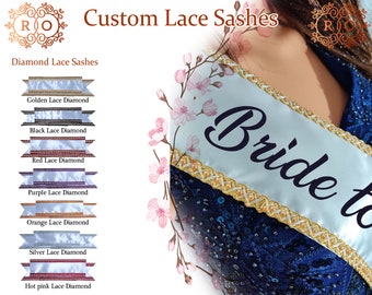 Bridal Lace Sash Custom Border Sash Personalized Gifts - Etsy