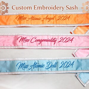 Customized Embroidery Lace Sash Custom Lace Sash Lace Sash Customize ...
