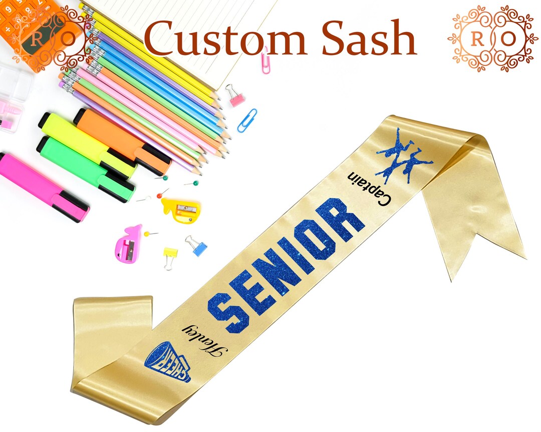 Personalized Senior Night 2025 Sashes | Graduation Sash | Sports Sash ...