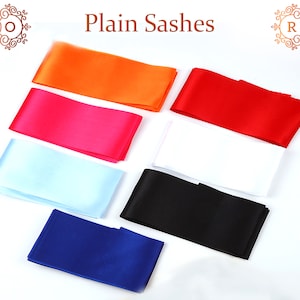 Blank Sash Plain Sash Ribbon Sashes Decorate Sash Satin Sash Pack of 10 ...