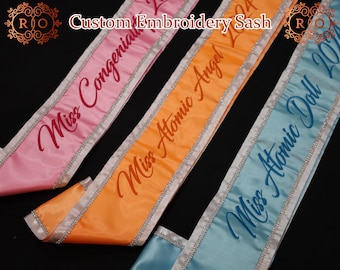Bridal Lace Sash Custom Border Sash Personalized Gifts Embroidery Lace ...