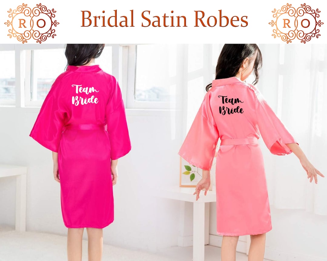 Team Dance Robe Satin Team Gowns Sorority Gifts Custom Bridesmaid Robes ...