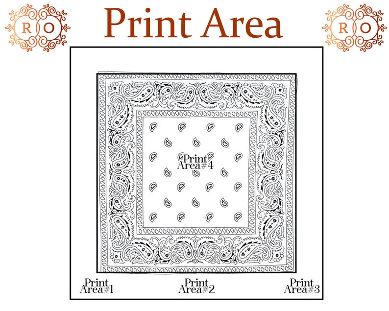 Personalized Bandana, Embroidered Bandana, Classic Paisley Bandana ...