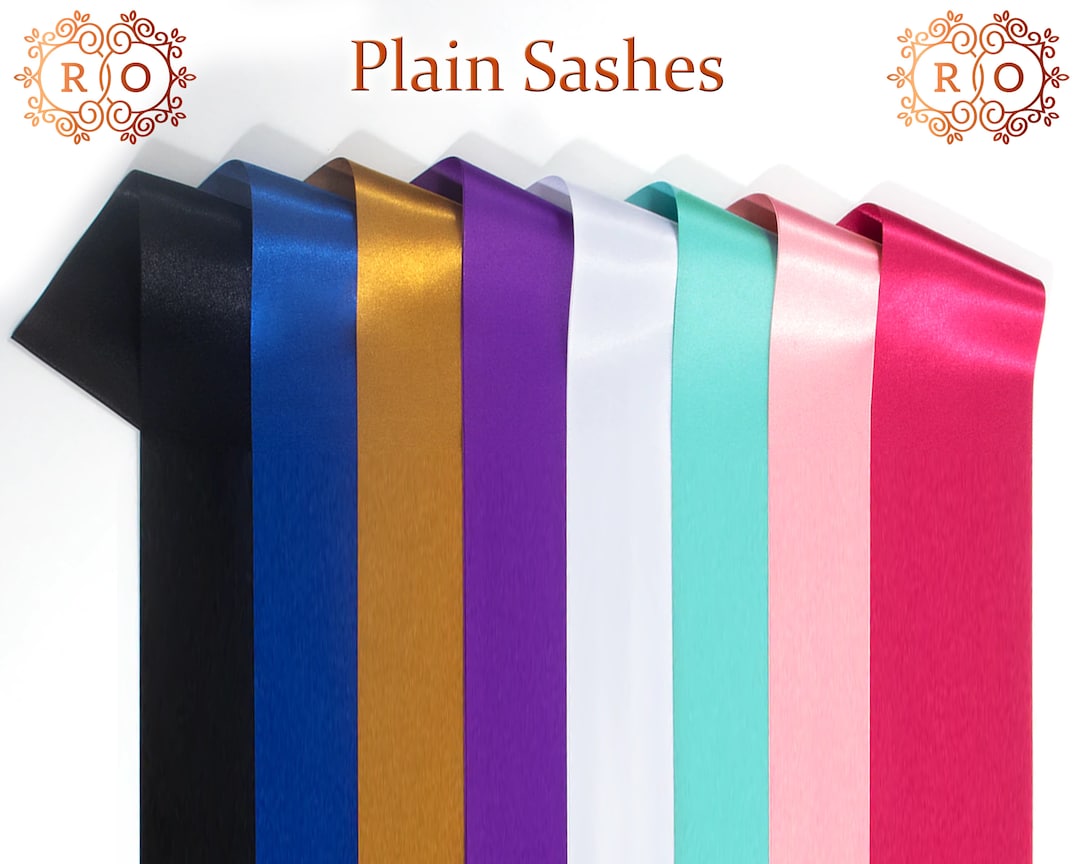 Blank Sash Plain Sash Ribbon Sashes Decorate Sash Satin Sash Pack of 10 ...