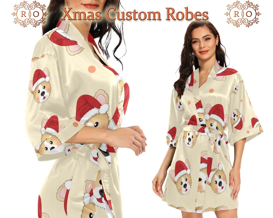 Christmas Party Robe Christmas Plus Size Robes Personalized - Etsy