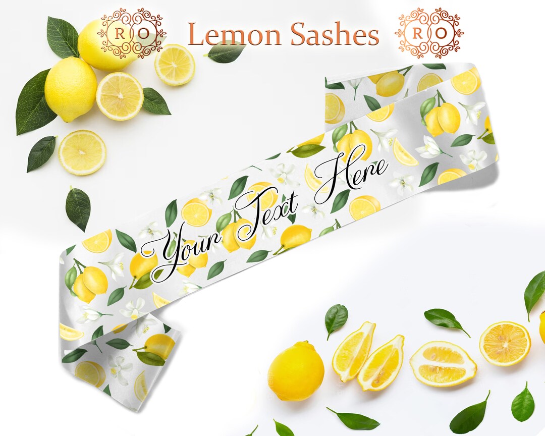 Bridesmaid Lemon Theme Sash Custom Theme Sash Bridesmaid Lemon Theme ...