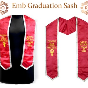 Customized Embroidery Lace Sash Custom Graduation Sash Lace Sash ...