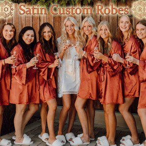Bridesmaids Custom Robes, Bridal Shower Robes, Wedding Party Robe ...