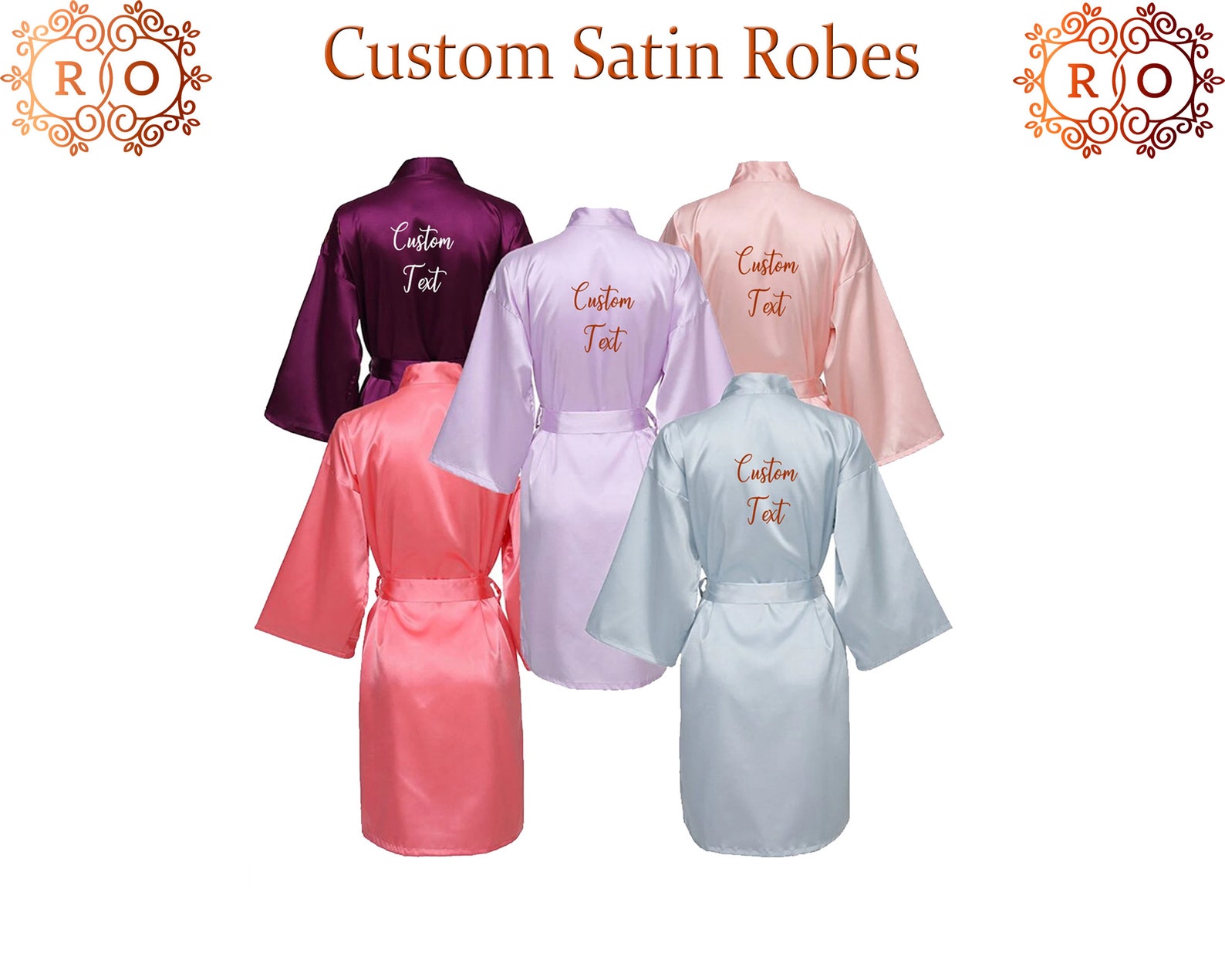 Personalized Robes Customized Robes Custom Bridal Robe Bridesmaid Robes ...
