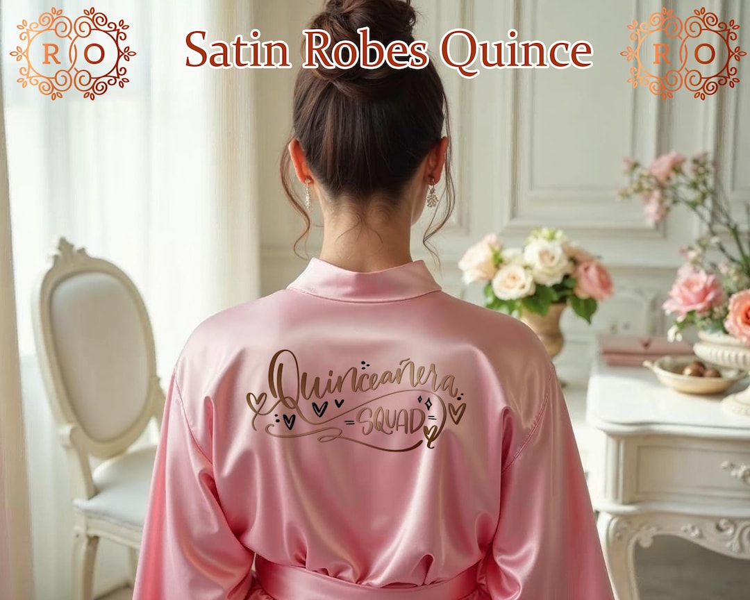 Quinceanera Robes Mis Quince Anos Satin Robes Personalized Robes Custom ...
