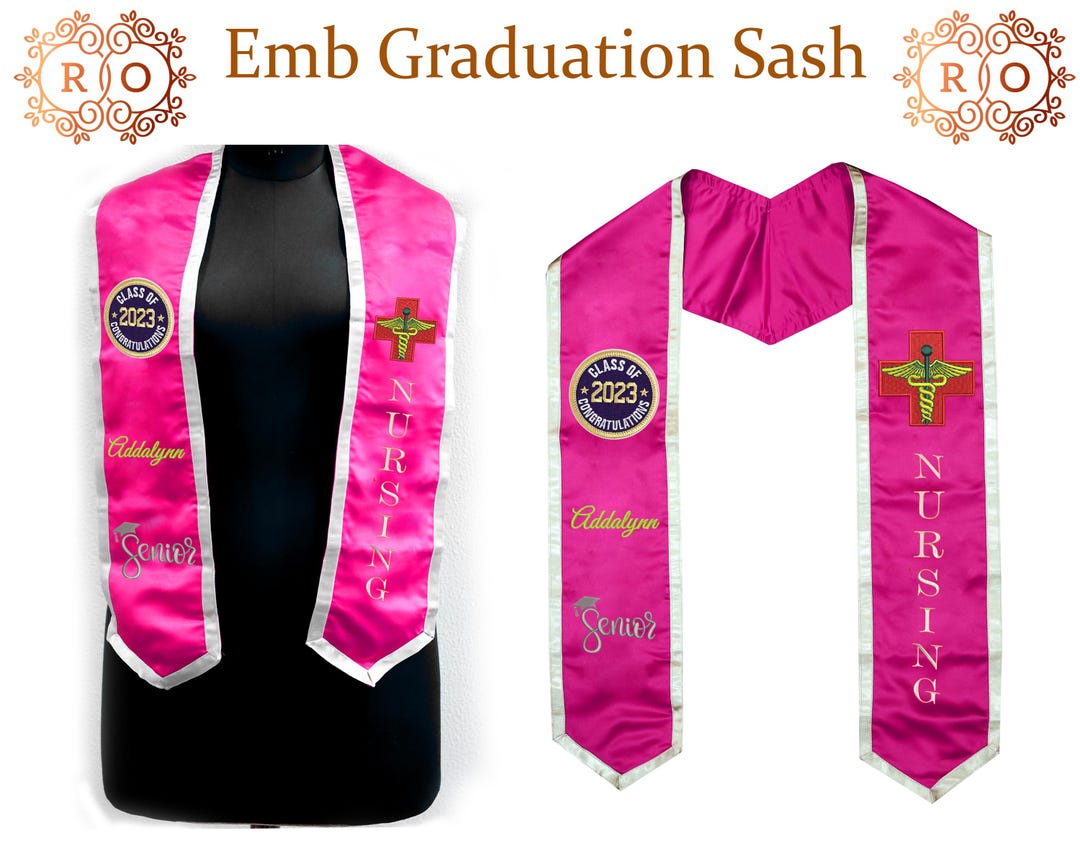 Customized Embroidery Lace Sash Custom Graduation Sash Lace Sash Customize Sash Grads Sash ...