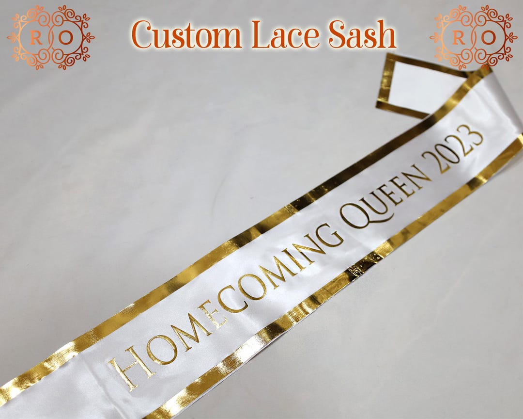Homecoming Queen Sash Pageant Lace Sash Birthday Party Lace Sash Custom ...