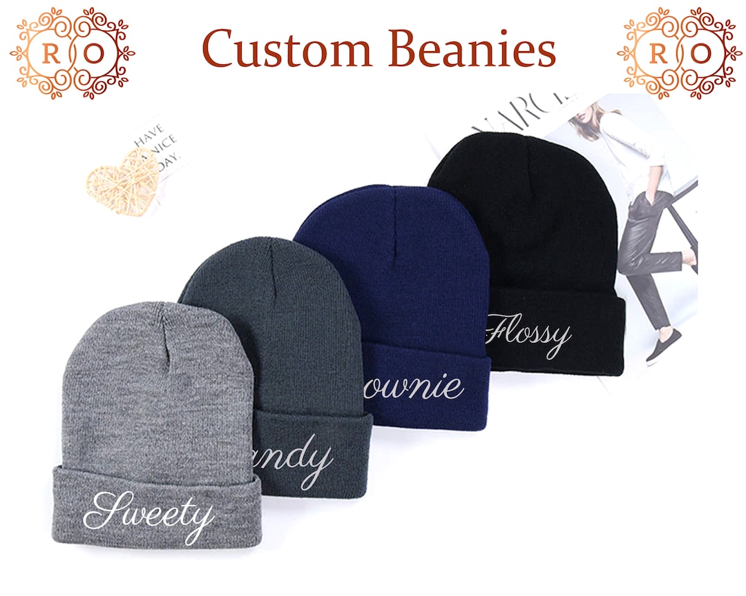 Custom Logo Beanie, Personalized Custom Embroidered Beanie, Design Your ...