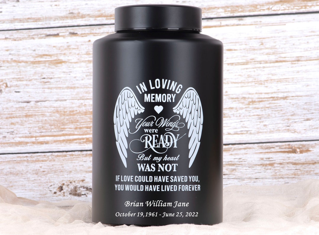 Custom Engraved Urn for Human Ashes Adult Male Female Memorial Urn ...