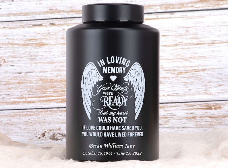 Custom Engraved Urn for Human Ashes Adult Male Female Memorial - Etsy