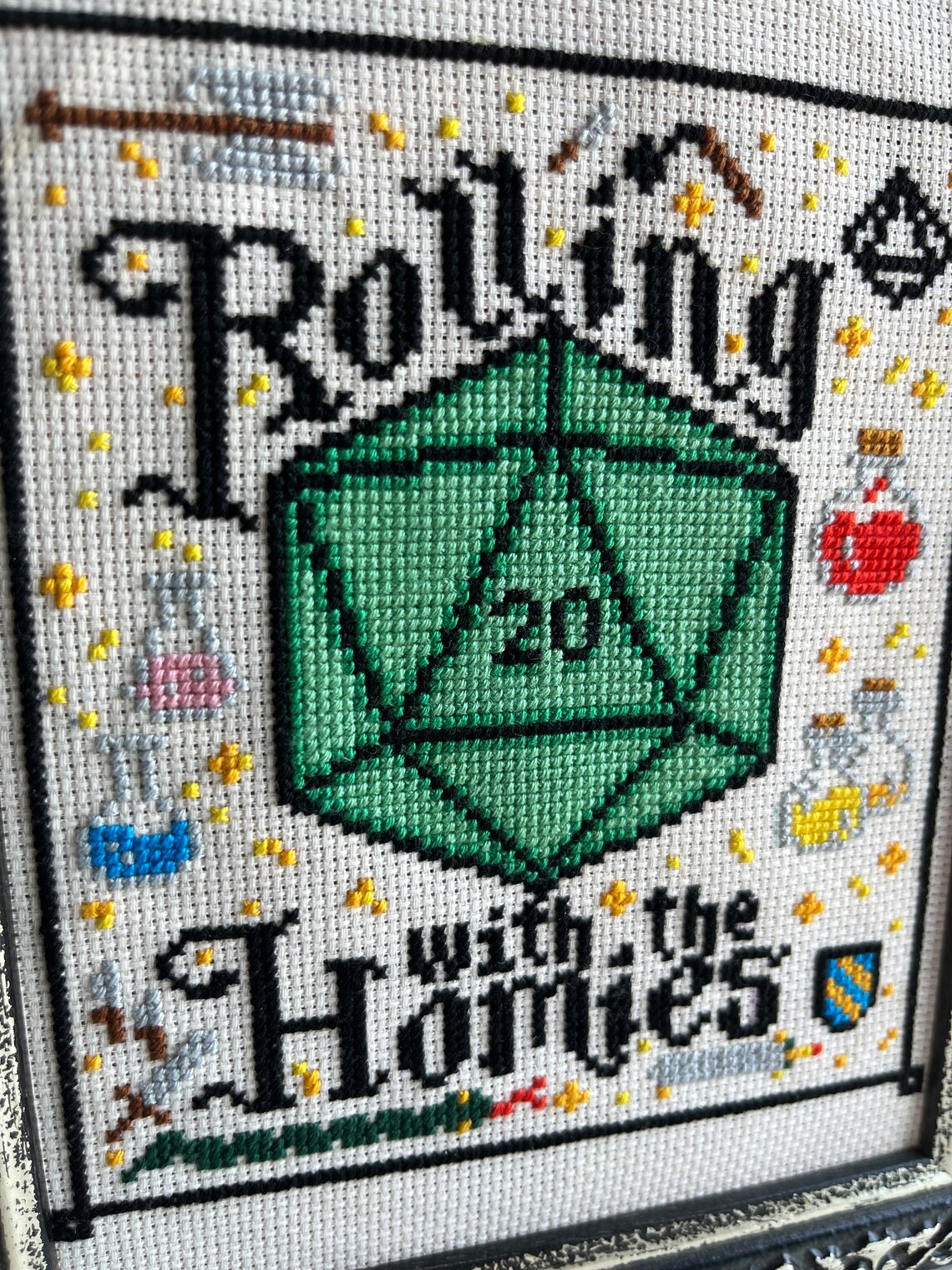 Cross Stitch Dungeons and Dragons Dnd Rolling With the Homies Compete ...