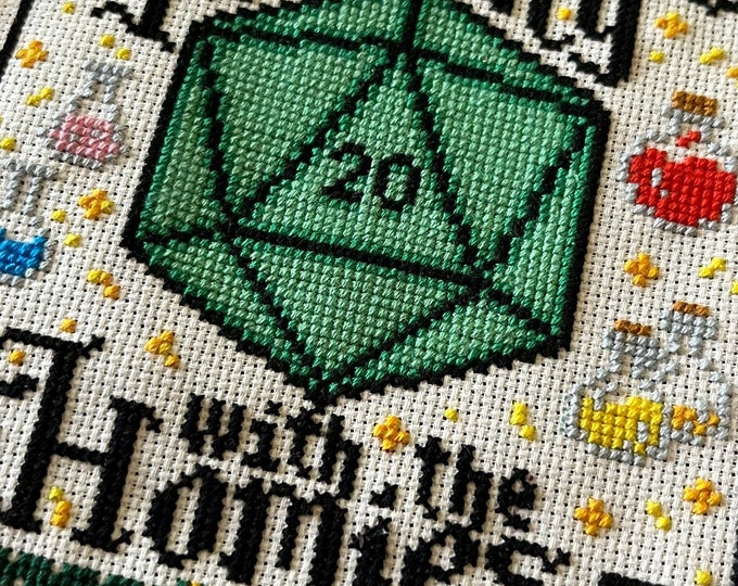 Cross Stitch Pattern Dungeons and Dragons Dice D20 TTRPG - Etsy