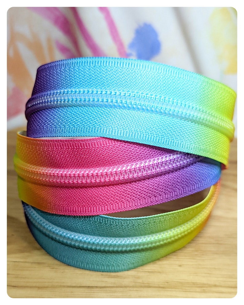Size #5 Nylon Neon Rainbow Zipper Tape - Etsy