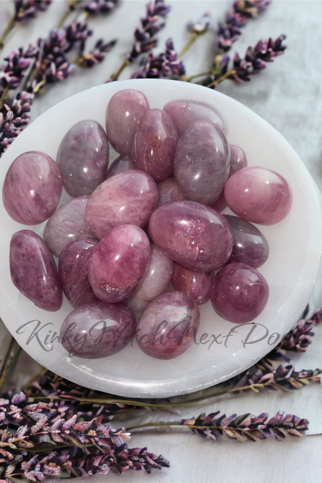 Rare High Quality Lavender Rose Quartz Pocket Stones/tumbles choice of ...